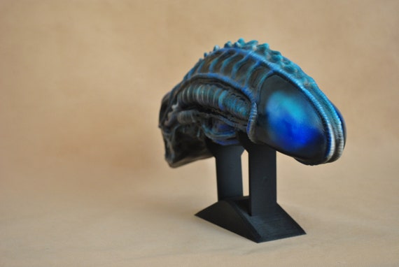 Xenomorph Warrior Head 01b1 Alien Warrior Blue Edition Life Size Head