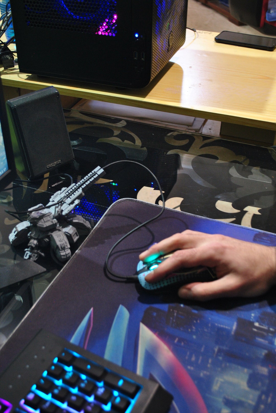 Siege Tank Pc Gaming Bungee Rotary Mouse Cable Holder - Etsy