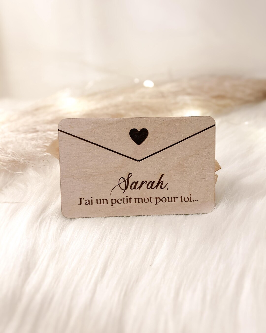 Personalized Surprise Message in the Form of an Envelope ••wood ...