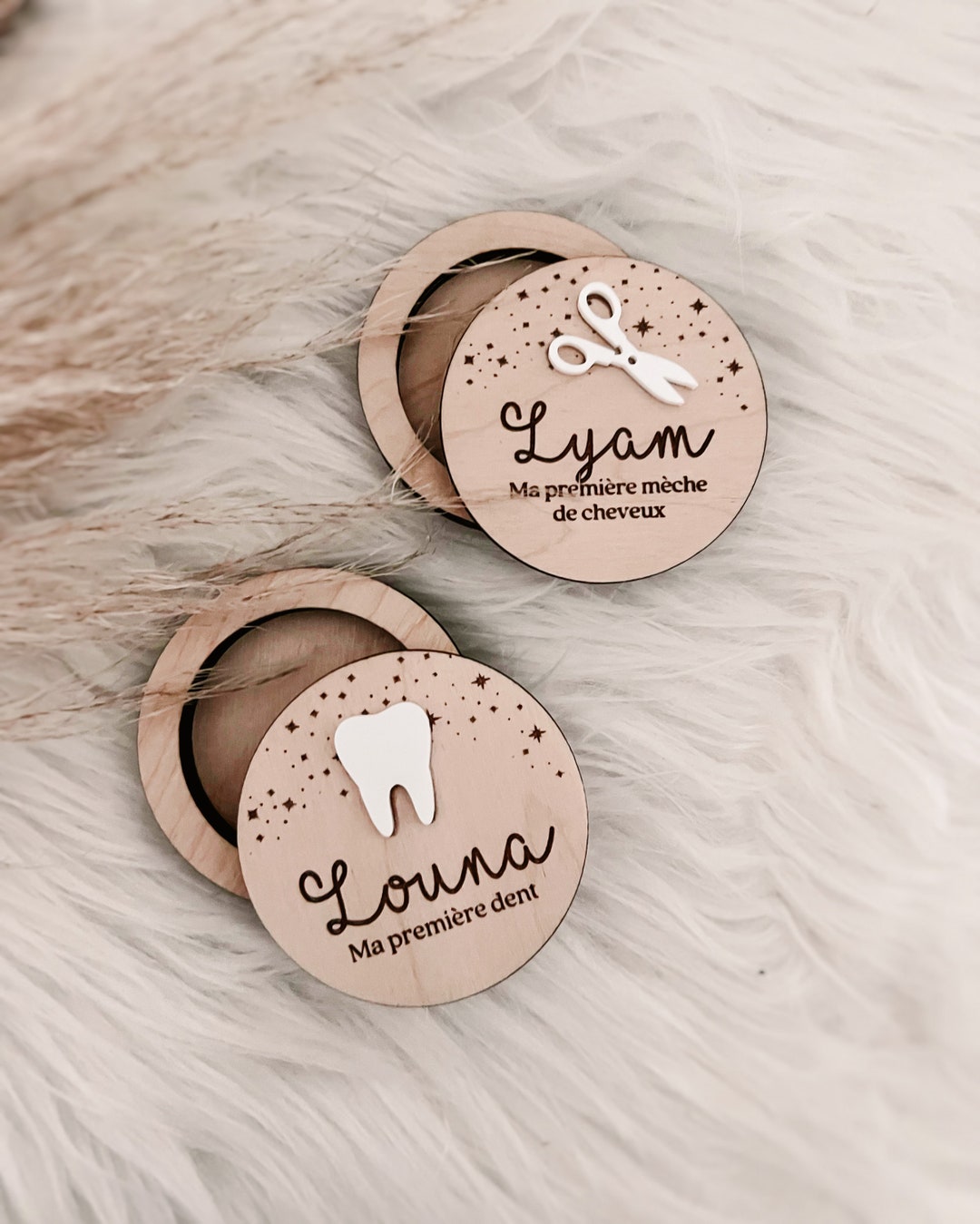 Personalized First Lock of Hair Box, First Baby Tooth for Children - Etsy