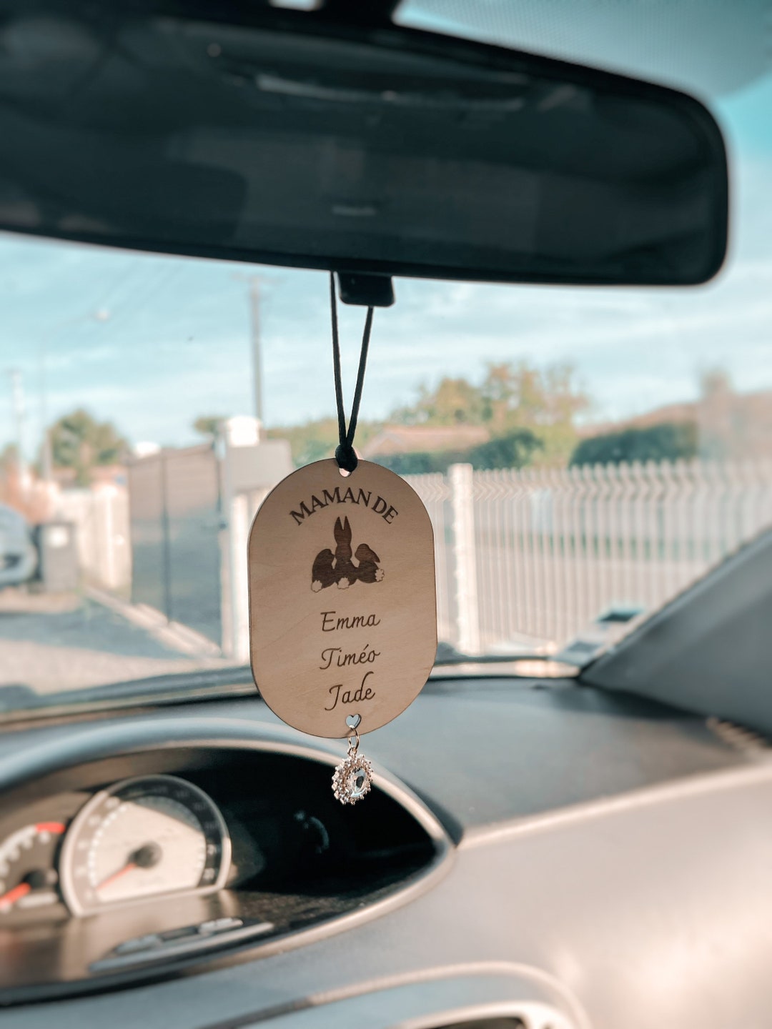 Car Jewelry to Personalize to Hang on the Rearview Mirror, Mom Gift ...