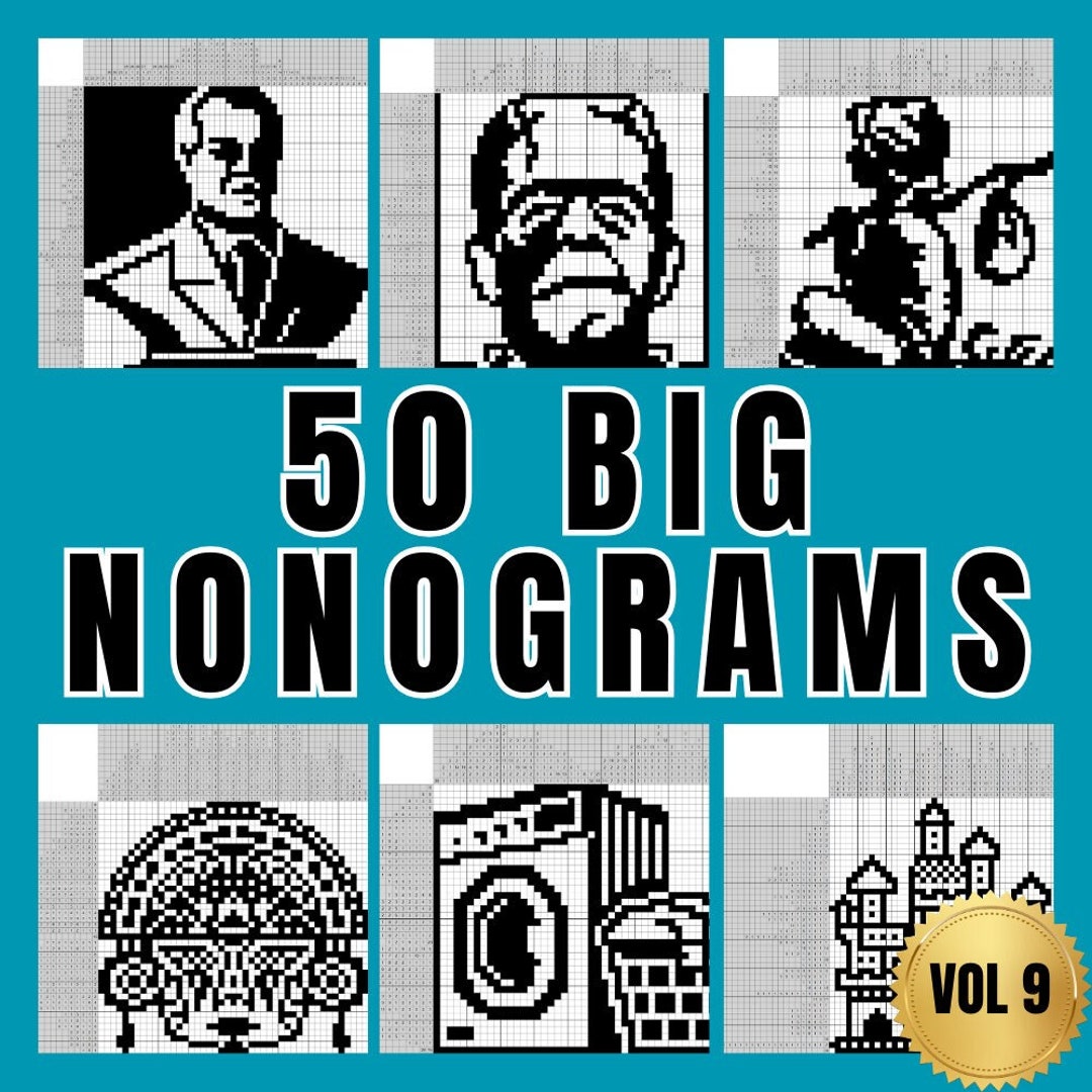 50 BIG Nonograms Vol 9: Logical Japanese Puzzles for Beginners and Pros ...