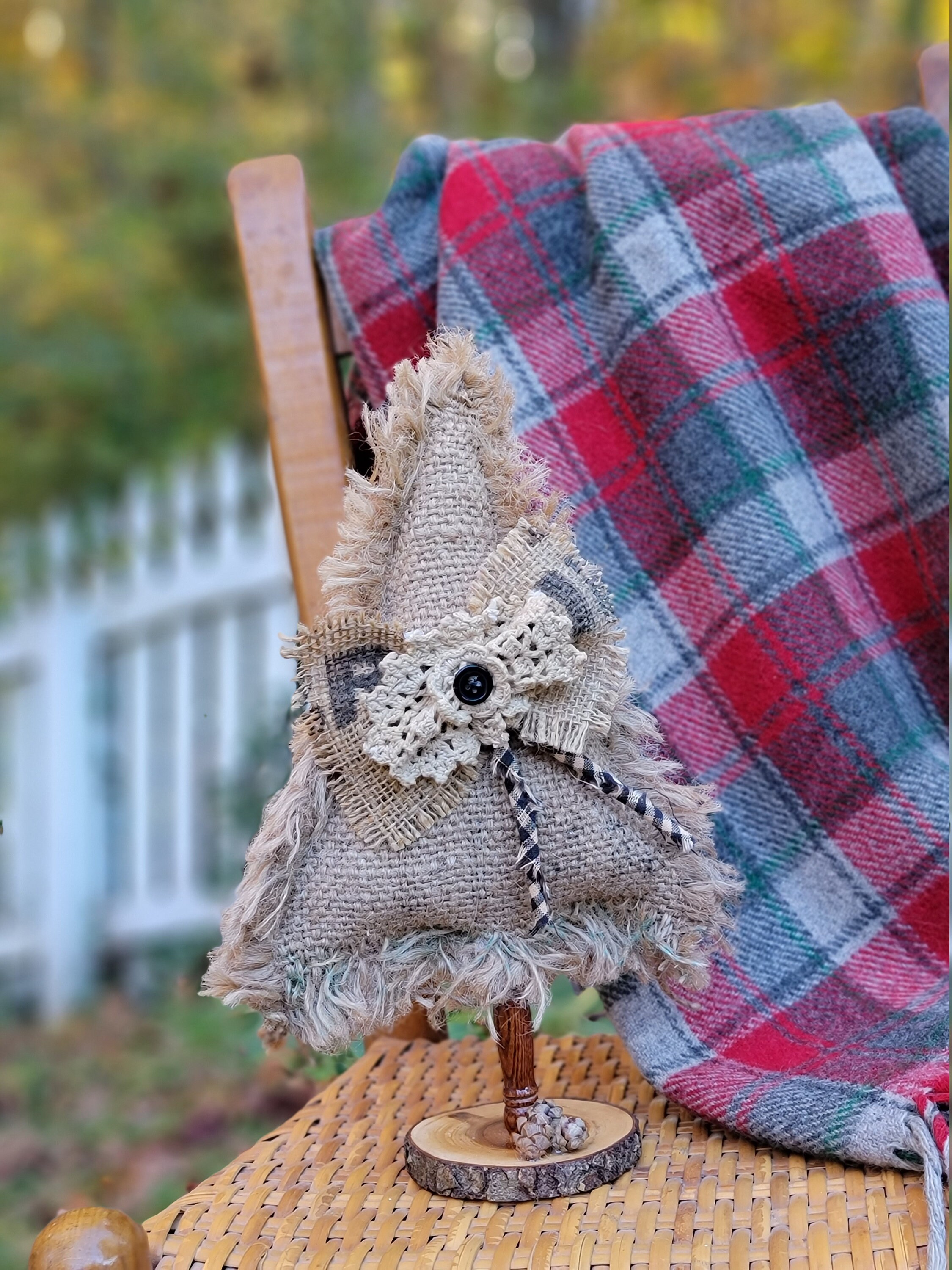 Handmade Burlap Christmas Trees- Set of 3 - Etsy