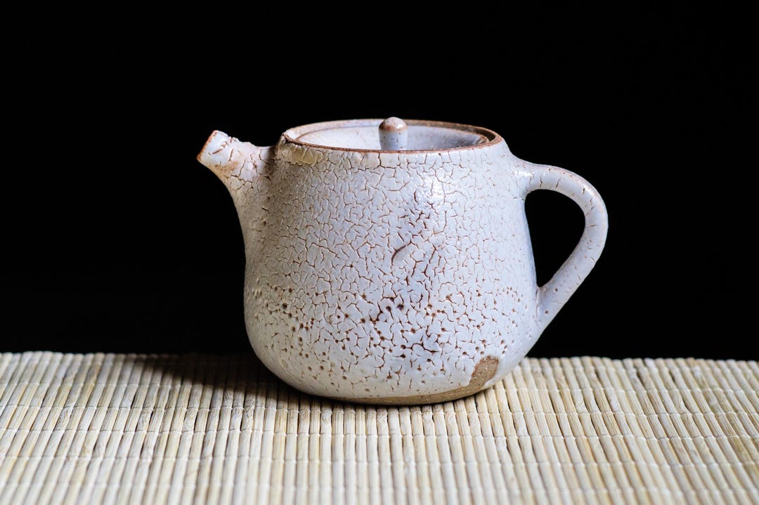 190ml Woodfired Japanese Style Teapot Covered With Shino Glaze. Ceramic ...