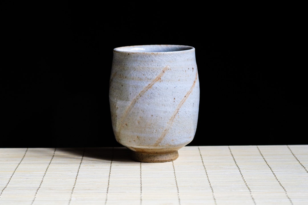 Ceramic Japanese Cup, Shino Yunomi Teacup, Handmade Coffee Cup ...