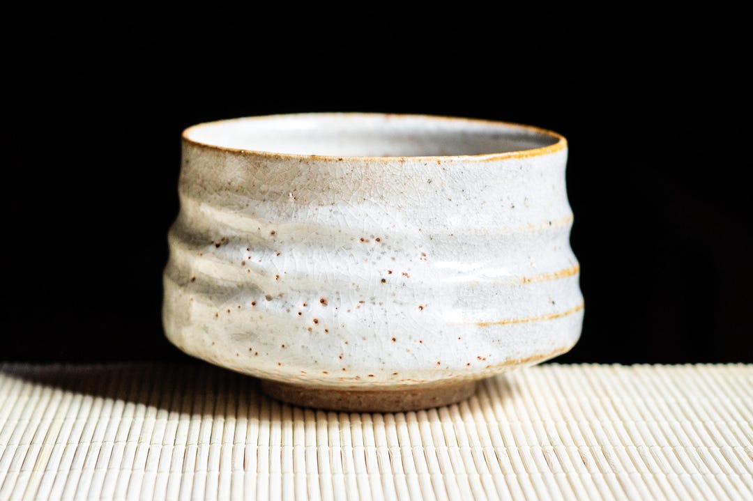 Matcha Bowl, Traditional Japanese Ceramic Shino Chawan for Tea Ceremony ...