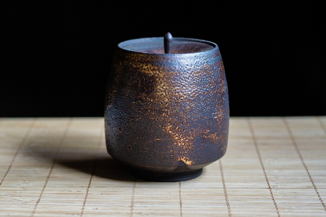 Ceramic Tea Storage Canister With Shino Glaze, Tea Jar, Home Tea Party ...