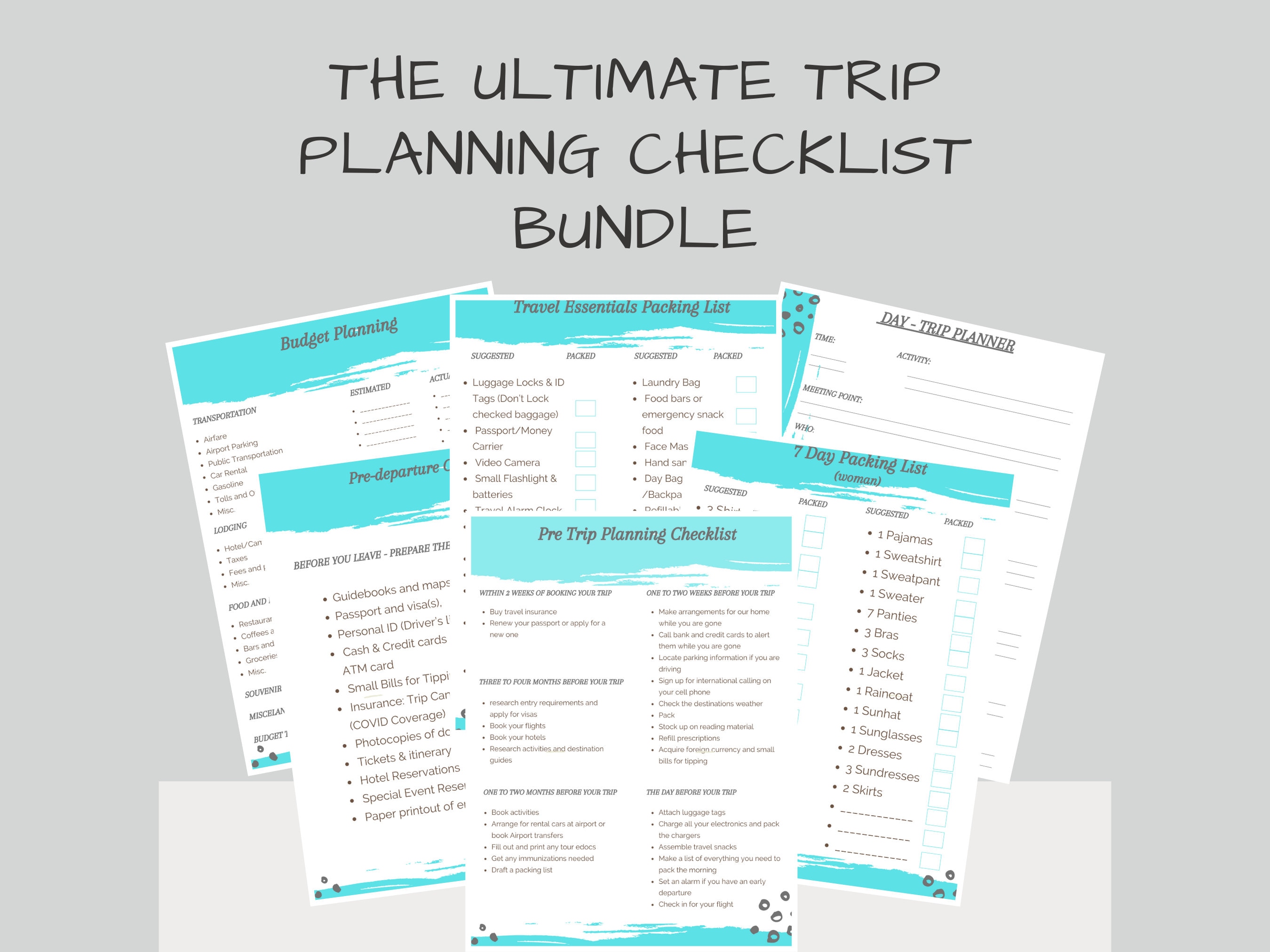 Ultimate Trip Planning Checklist Bundle - Etsy Canada
