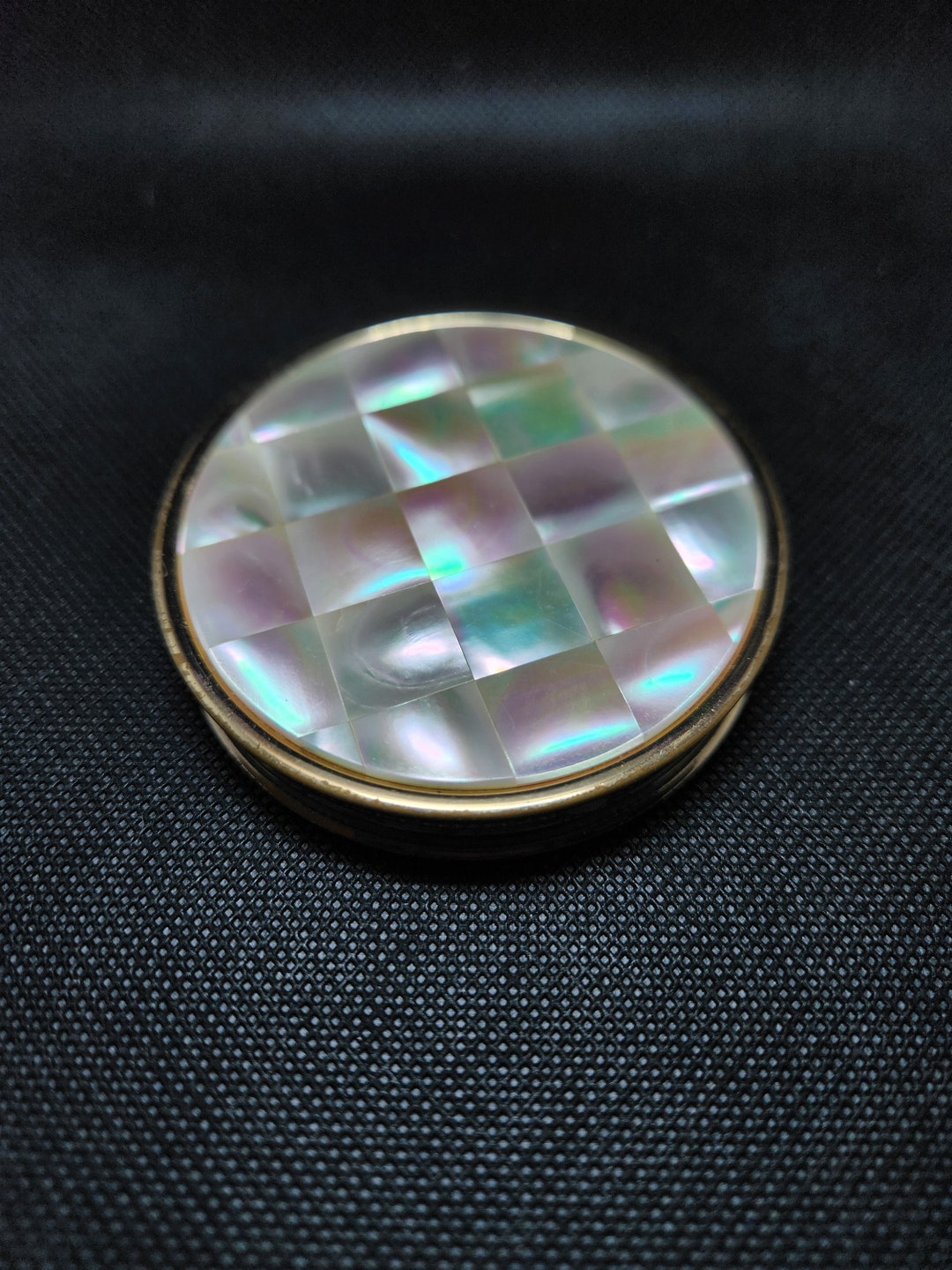 Max Factor "creme Puff" Powder Compact Mother of Pearl With Mirror - Etsy