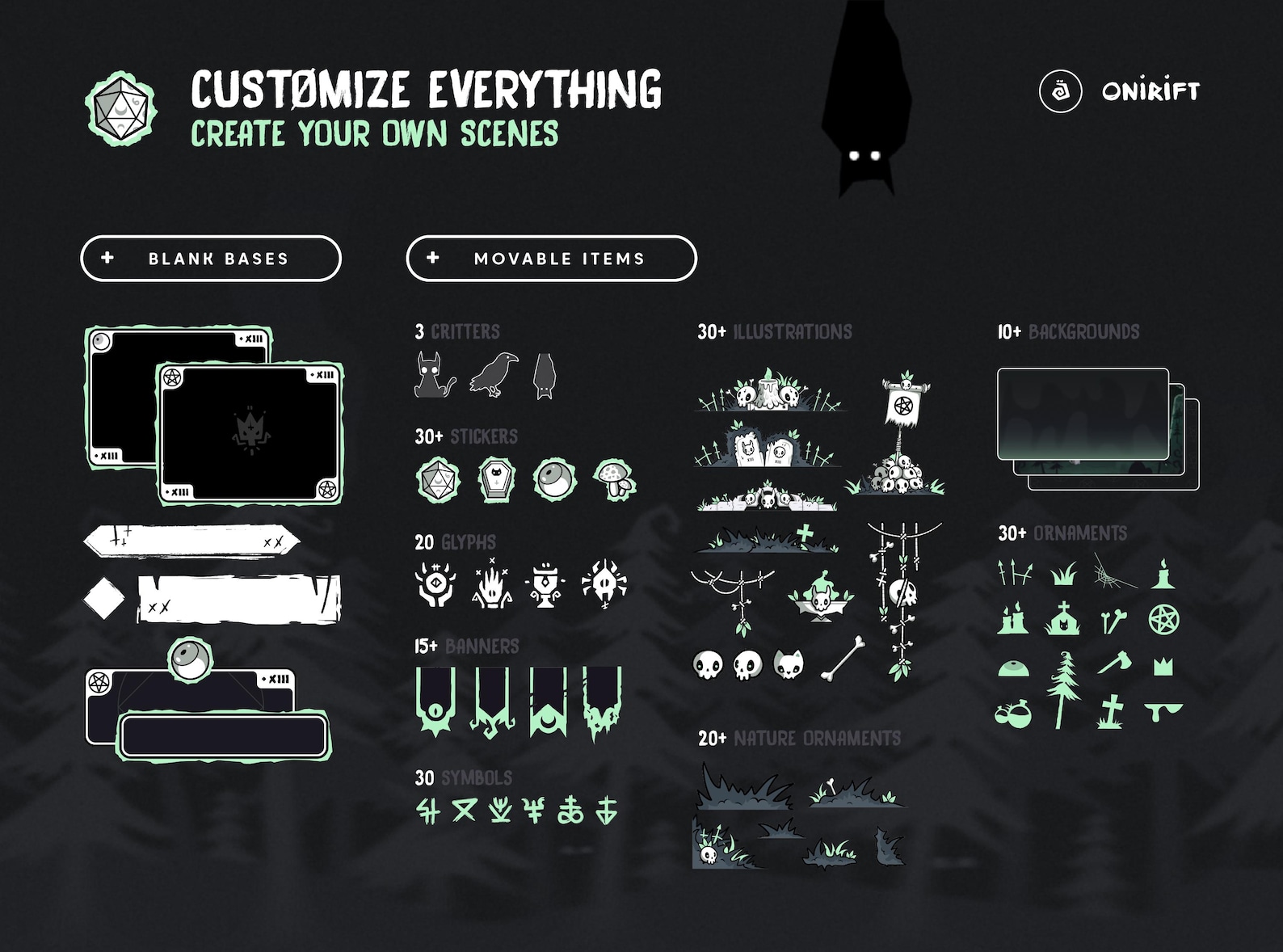 Demonic Forest – Green Stream Package for Twitch, Youtube, Kick ...