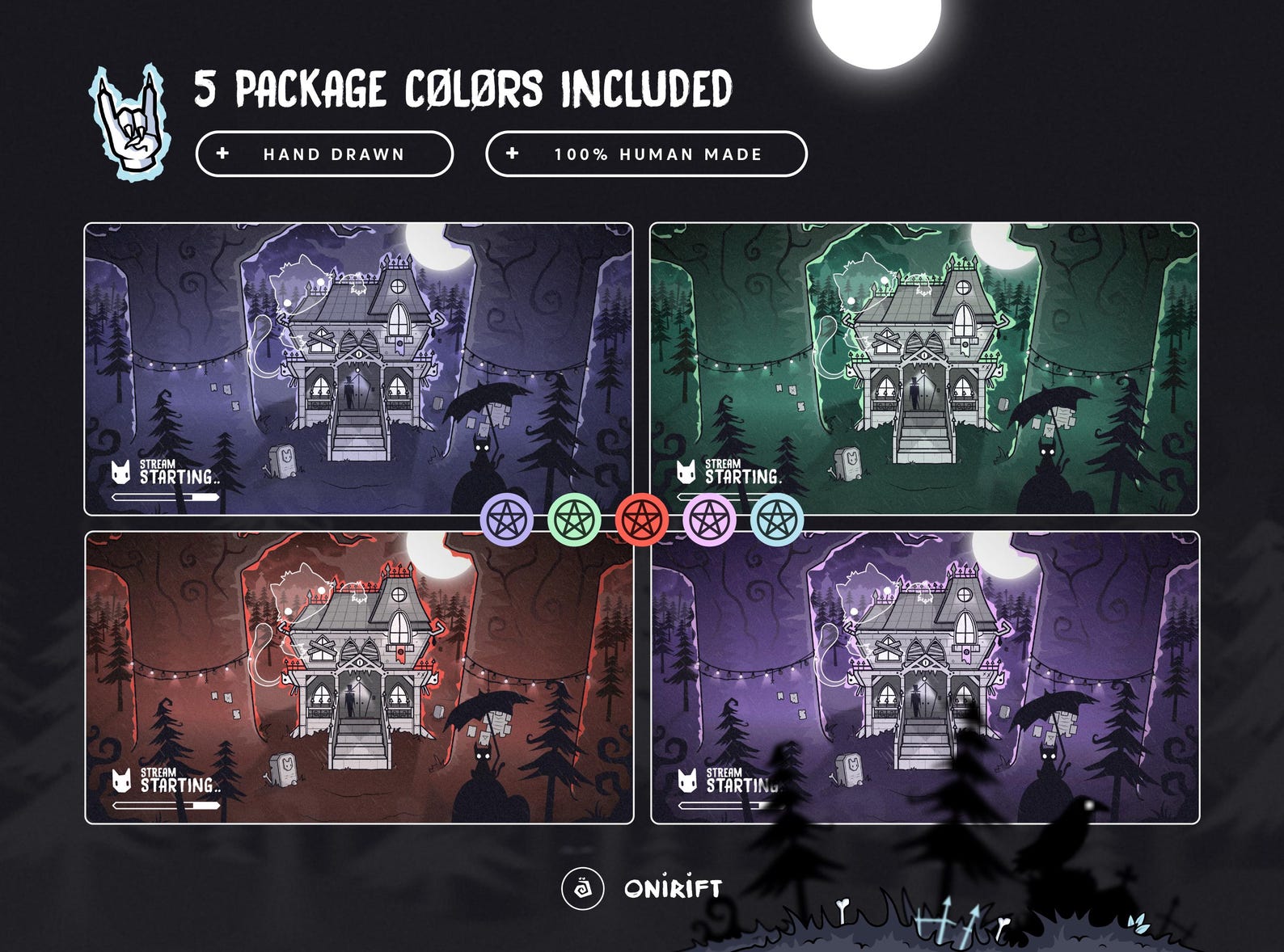 Demonic Forest – Blue Stream Package for Twitch, Youtube, Kick ...
