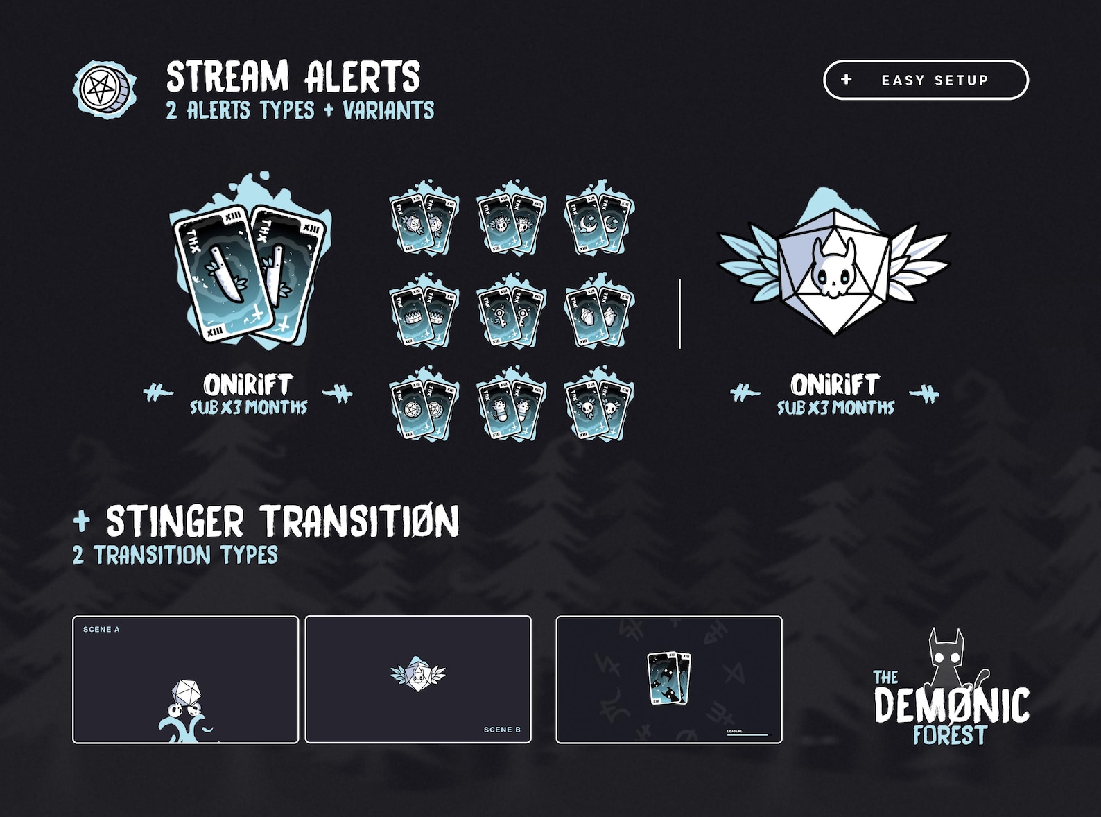 Demonic Forest – Blue Stream Package for Twitch, Youtube, Kick ...