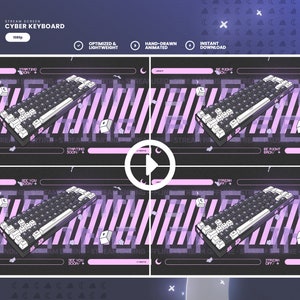 Cyberpunk Keyboard Twitch Animated Stream Screens - TWITCH, YOUTUBE ...