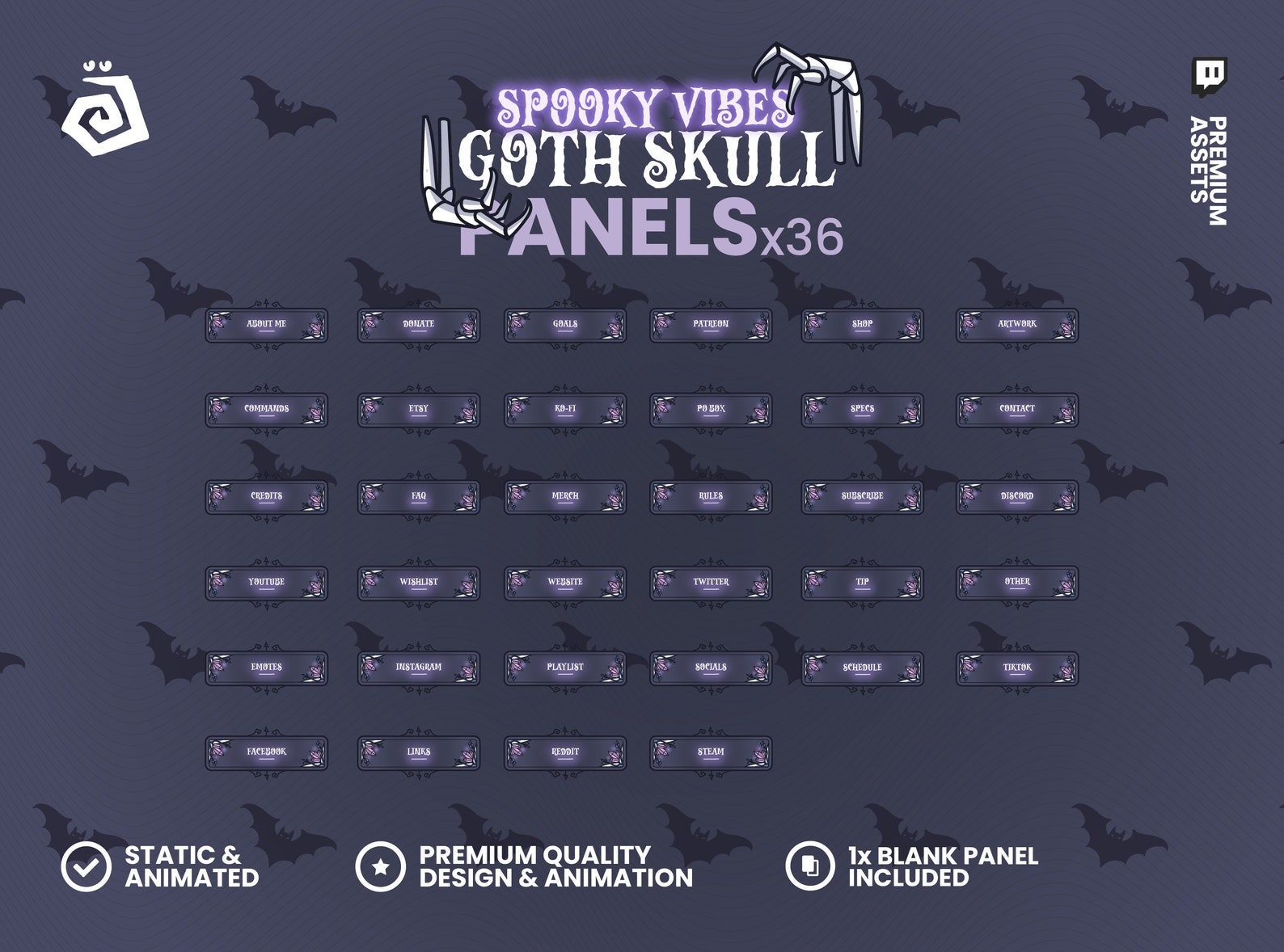 Twitch PANELS Witchcraft & Magic Goth Esoteric Occult - Etsy