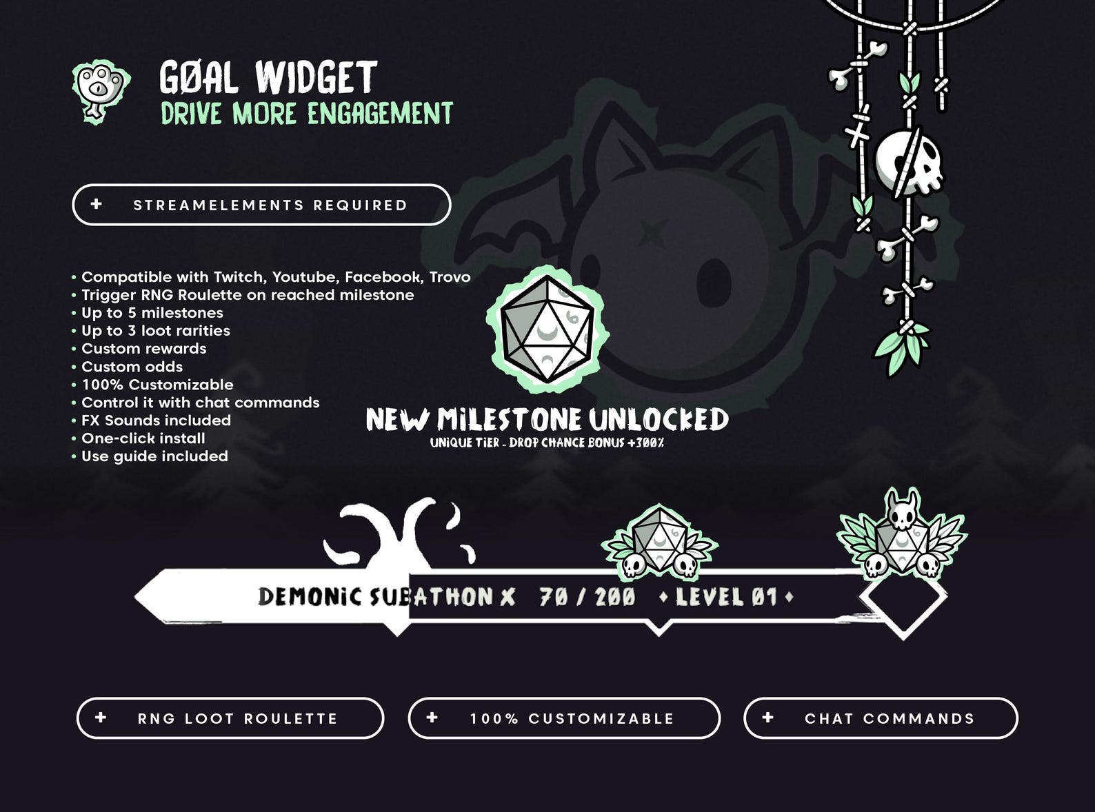 Demonic Forest – Green Stream Package for Twitch, Youtube, Kick ...
