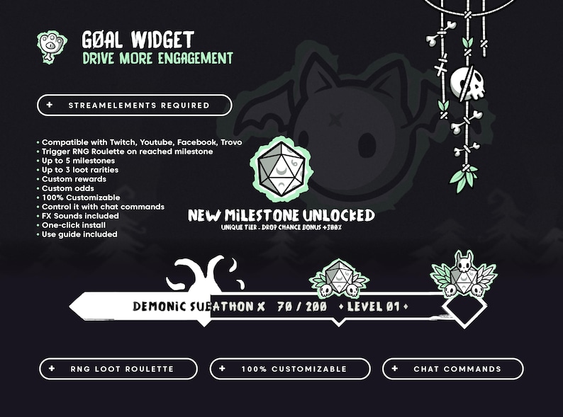 Demonic Forest – Green Stream Package for Twitch, Youtube, Kick ...