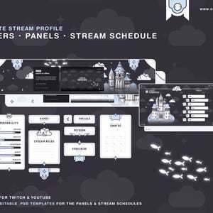 Ethereal Royal Celestial - Stream Package - Pastel Blue, Dark & Light ...
