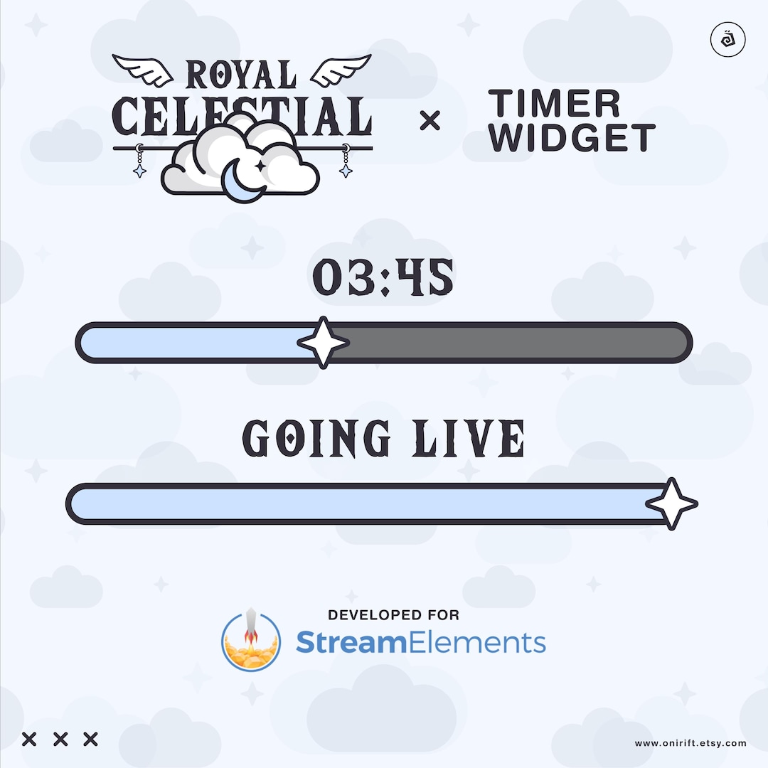 Celestial Timer Bar: Streamelements Widget for Starting Soon Twitch, Youtube, Kick - Etsy