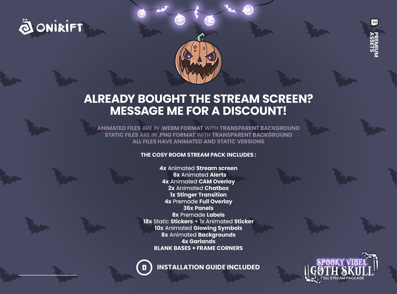 Gothic & Spooky Streaming Package for TWITCH YOUTUBE Halloween ...