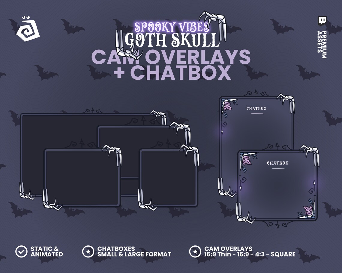 Just Chatting Animated CAM Overlay and Chatbox for TWITCH & - Etsy