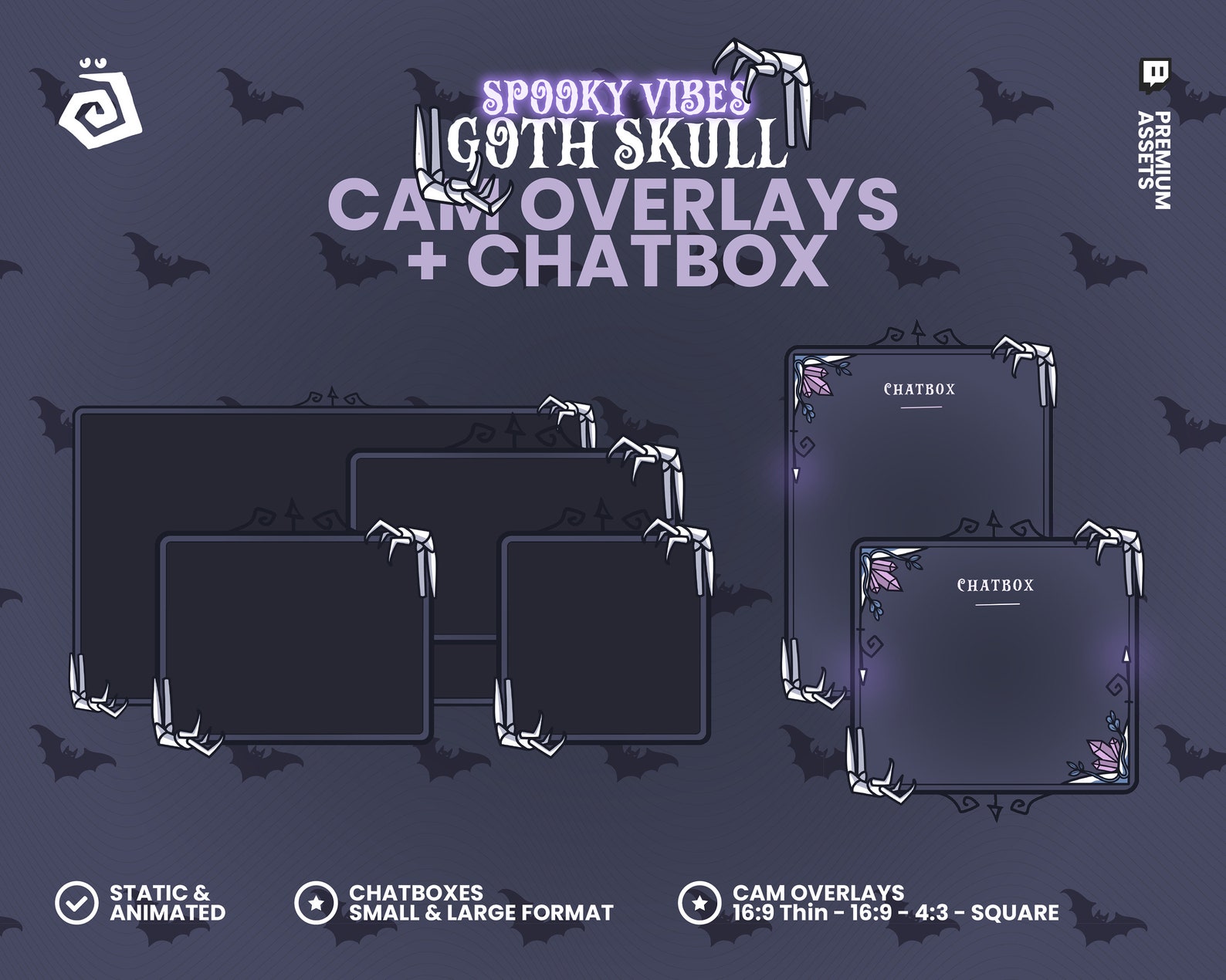 Just Chatting Animated CAM Overlay and Chatbox for TWITCH & - Etsy