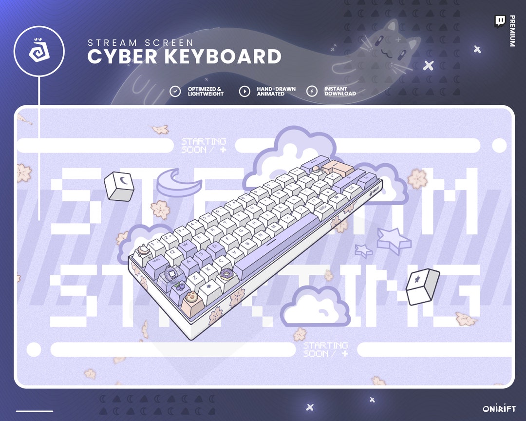 Cyber Koi Keyboard Twitch Animated Stream Screens - TWITCH, YOUTUBE ...