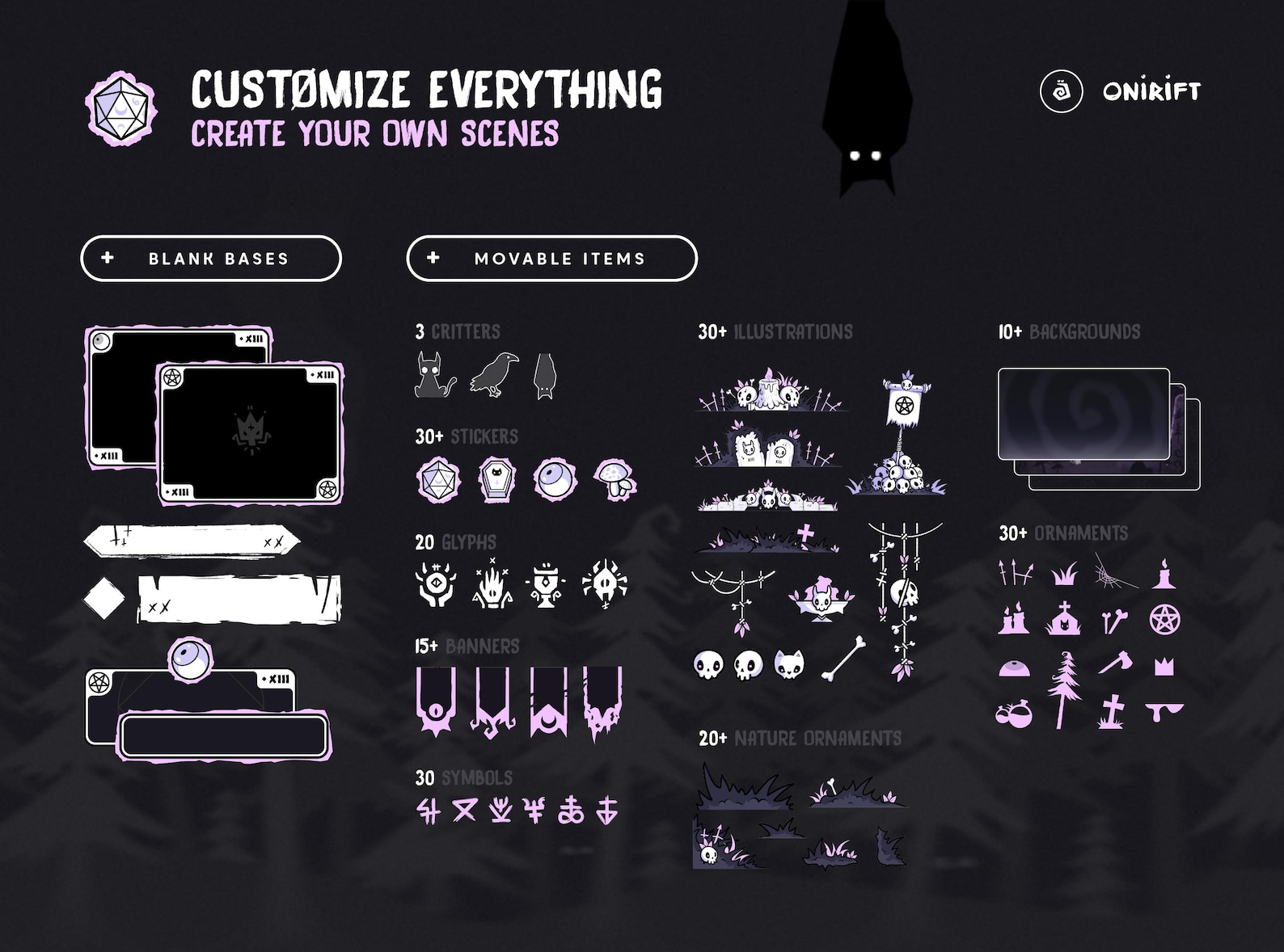 Demonic Forest – Pink Goth Stream Pack for Twitch, Youtube, Kick | Cute ...
