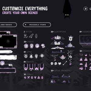 Demonic Forest – Pink Goth Stream Pack for Twitch, Youtube, Kick | Cute ...