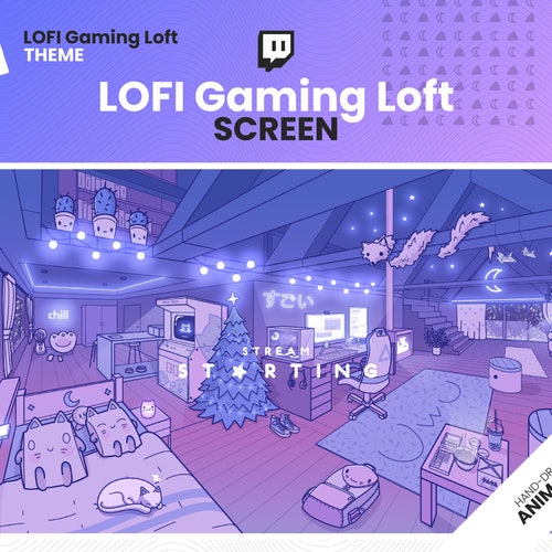 Animated Winter Lofi Room Twitch Stream Screen Retro Lofi - Etsy