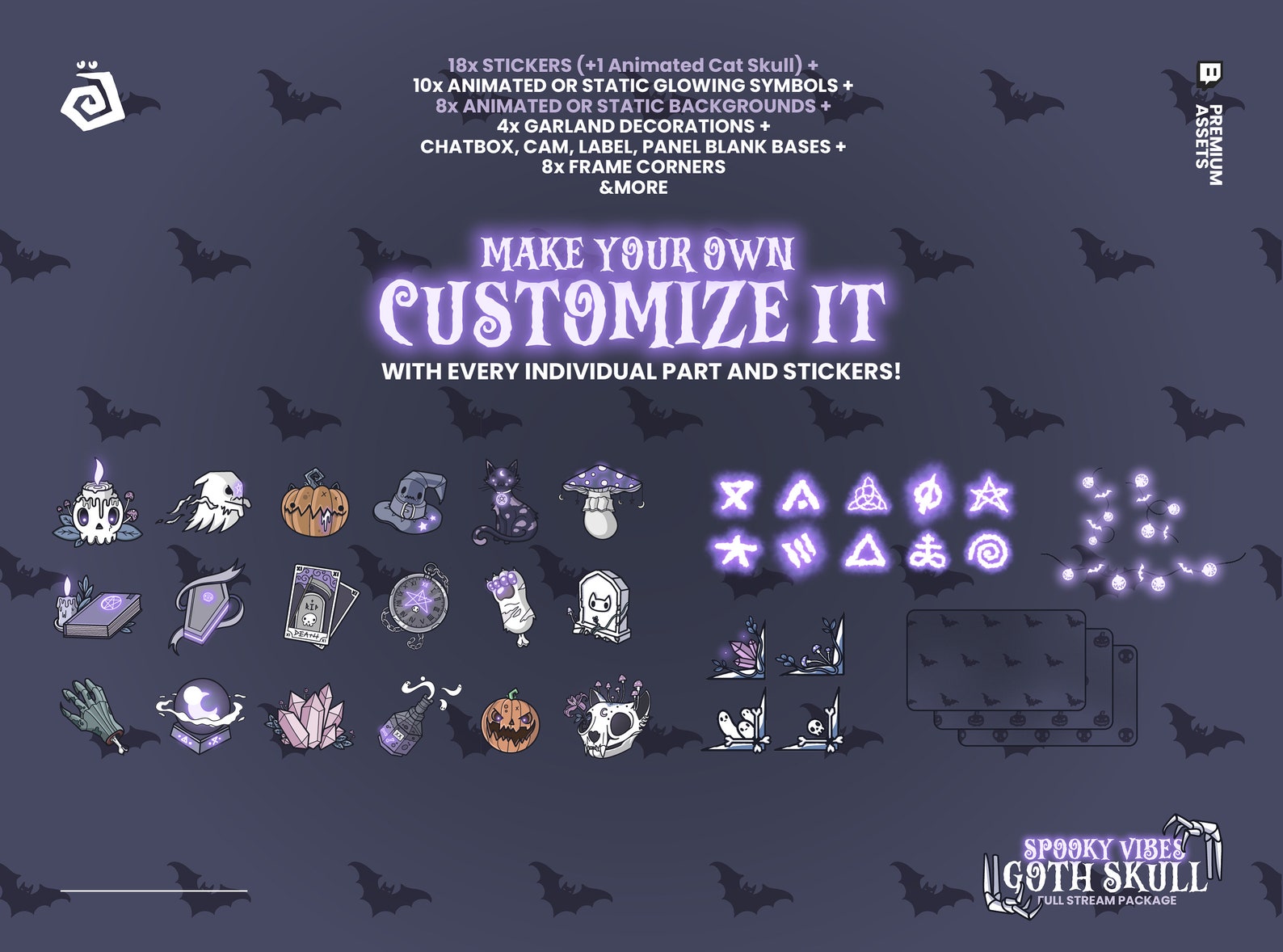 Gothic & Spooky Streaming Package for TWITCH YOUTUBE Halloween ...