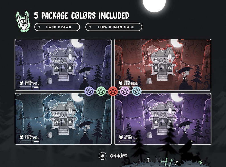 Demonic Forest – Green Stream Package for Twitch, Youtube, Kick ...
