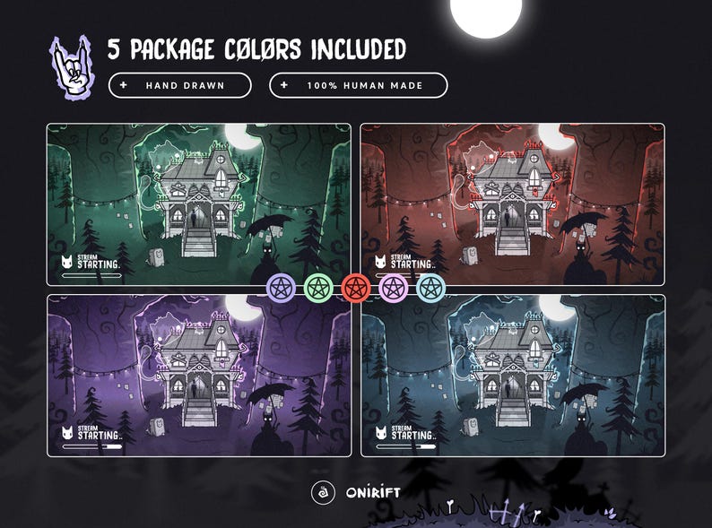 Demonic Forest - Purple Stream Pack for Twitch, Youtube, Kick. Gothic ...