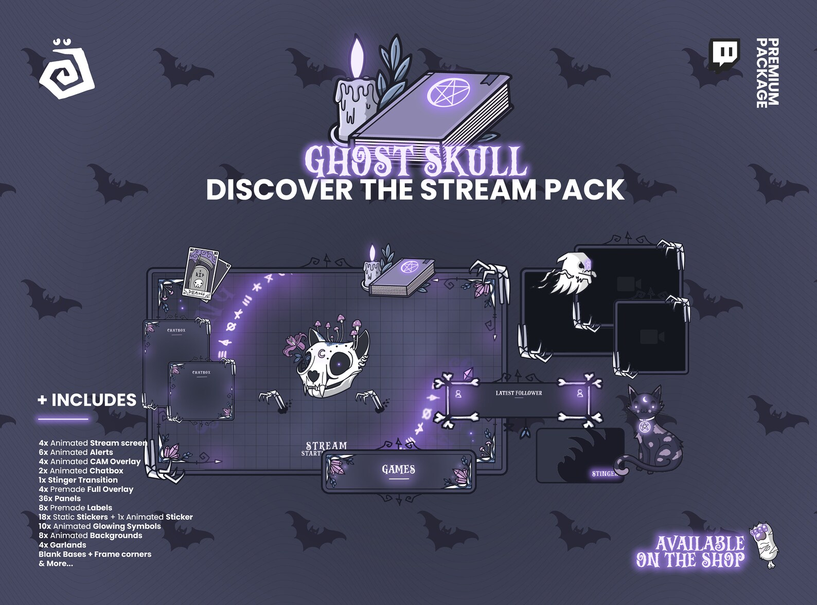 Just Chatting Animated CAM Overlay and Chatbox for TWITCH & - Etsy