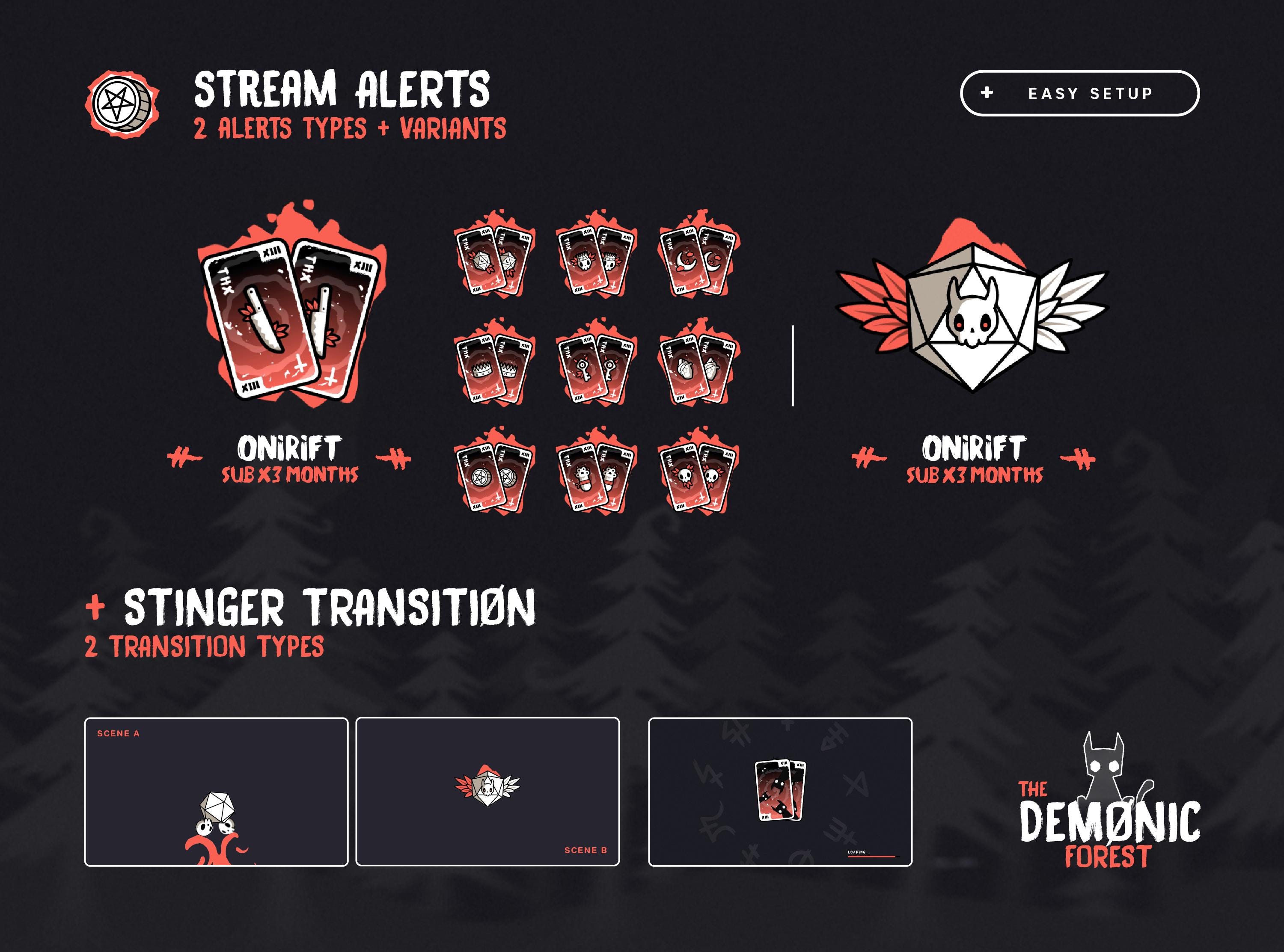 Demonic Forest – Red Stream Package for Twitch, Youtube, Kick. Satanic ...
