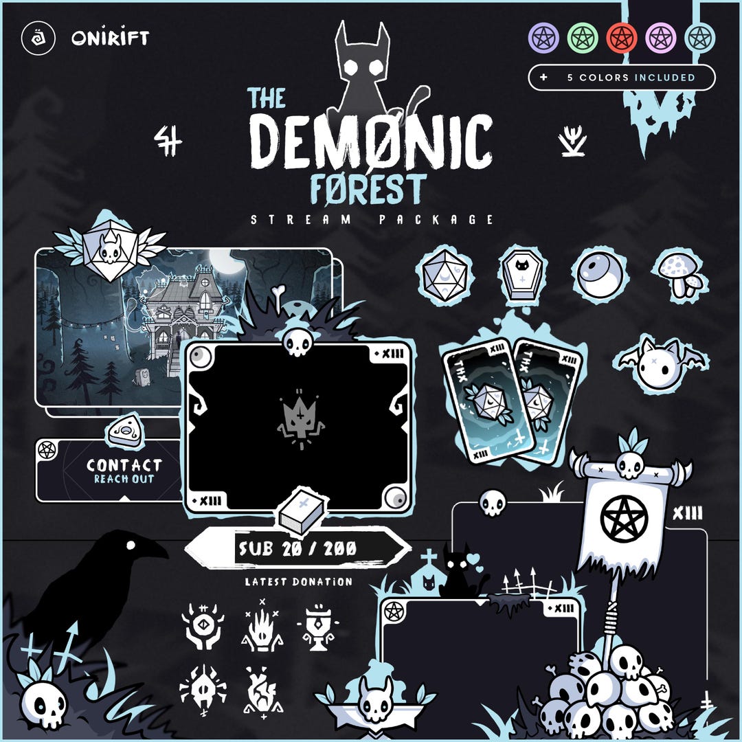 Demonic Forest – Blue Stream Package for Twitch, Youtube, Kick ...
