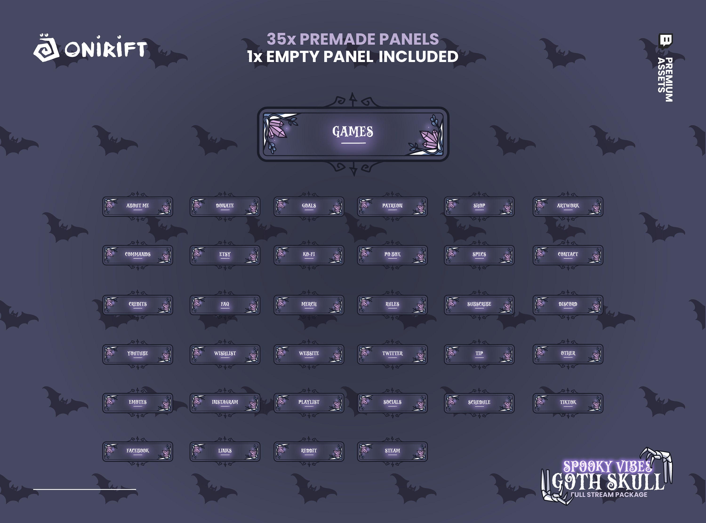 Gothic & Spooky Streaming Package for TWITCH YOUTUBE - Etsy Canada