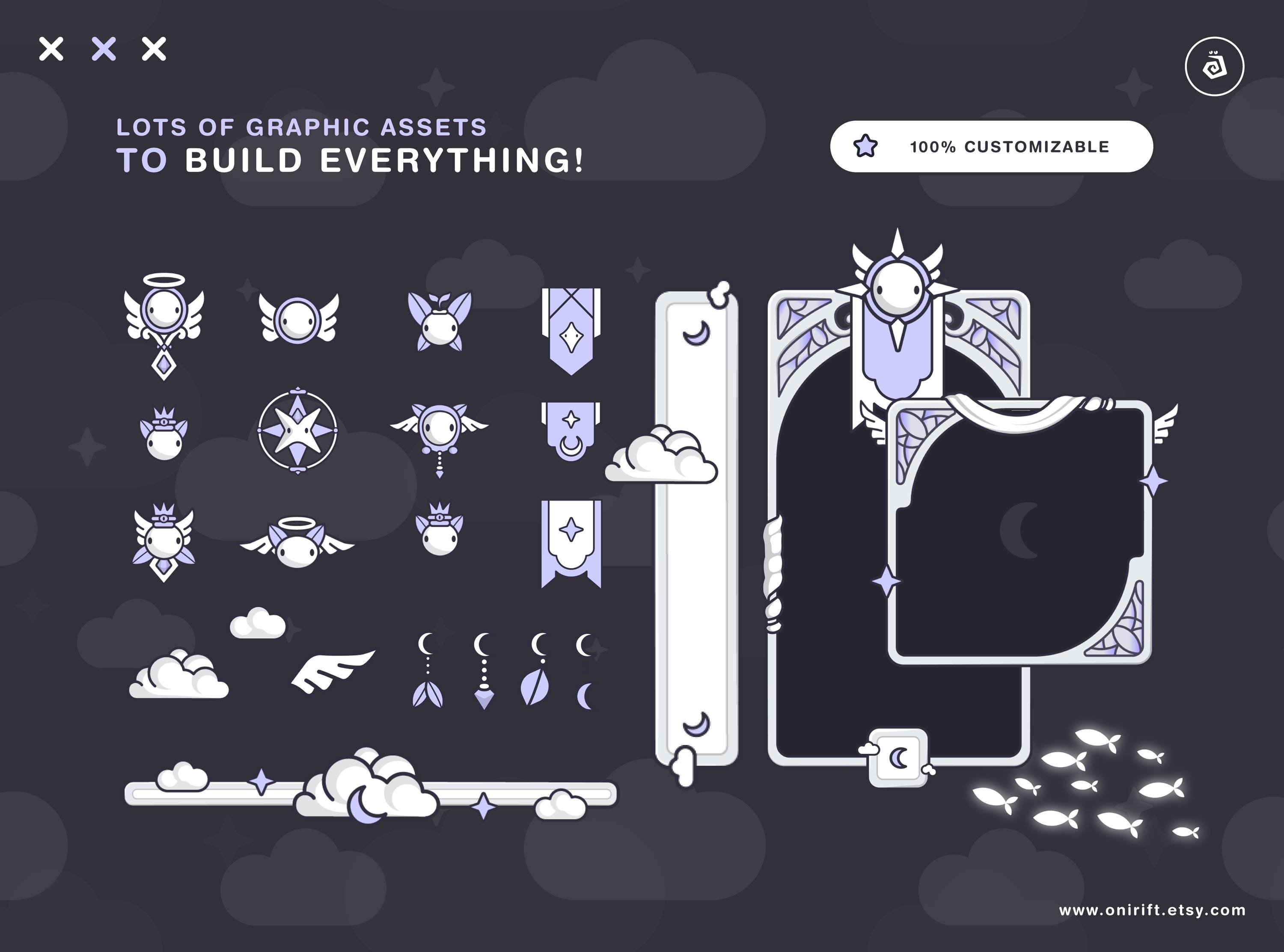 Ethereal Royal Celestial - Stream Package - Pastel Purple, Dark & Light ...