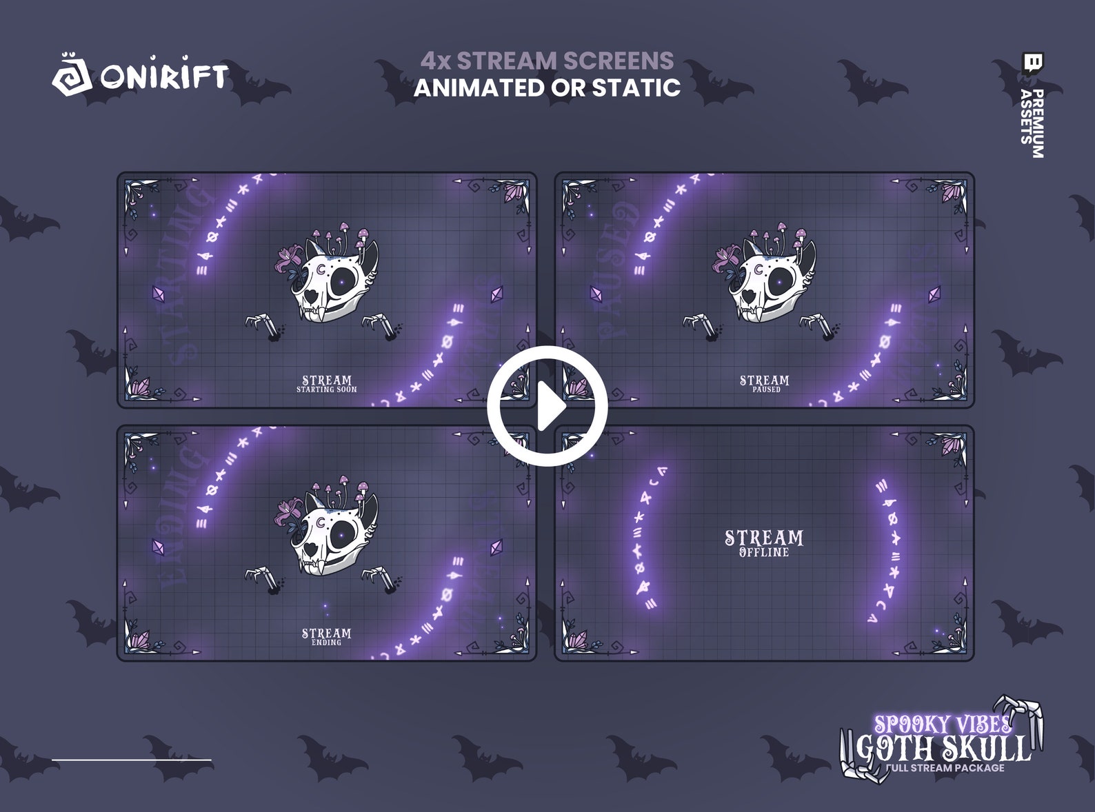 Gothic & Spooky Streaming Package for TWITCH YOUTUBE Halloween ...