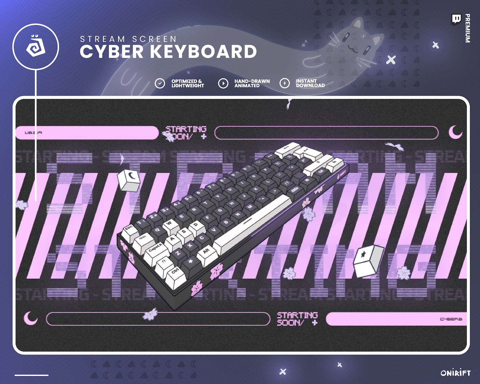 Teclado Cyberpunk Twitch Animated Stream Screens TWITCH - Etsy México