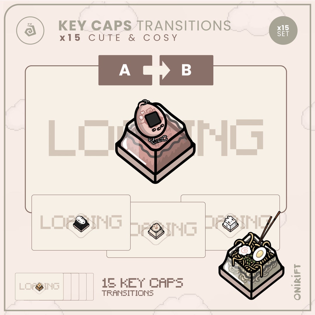 15x Key Caps STINGER Transitions - Cute Fantasy Keycap, Earthy ...