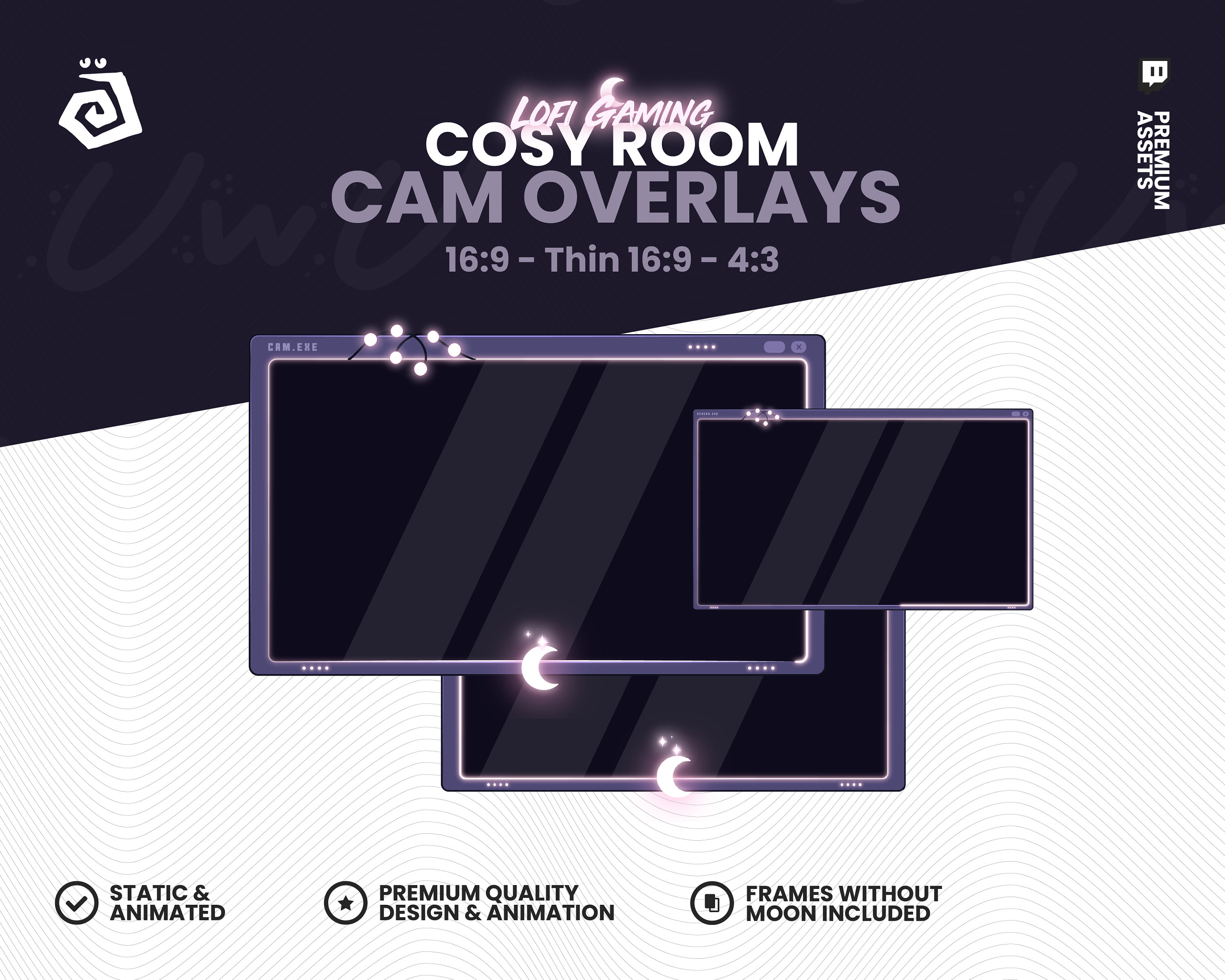 CAM Overlay WEBCAM Borders for TWITCH Youtube Facebook - Etsy