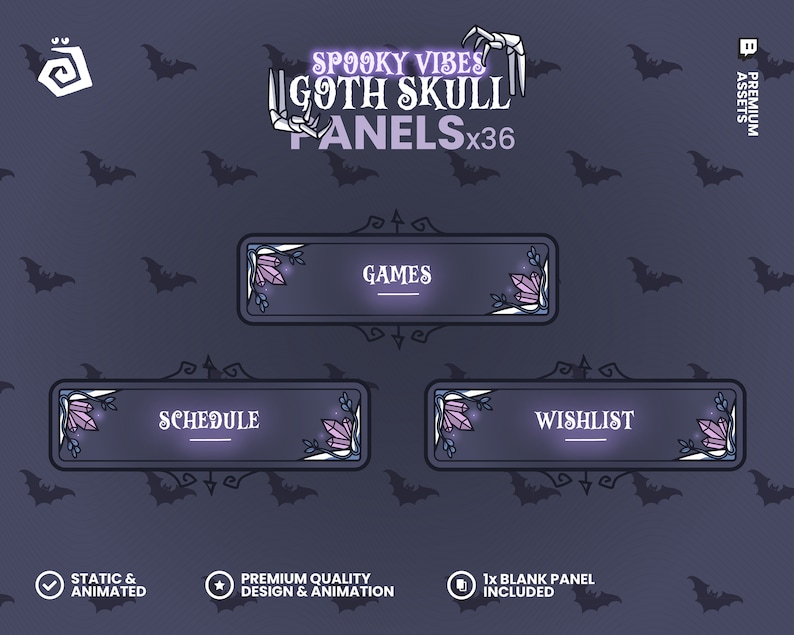 Twitch PANELS - Witchcraft & Magic - Goth Esoteric - Occult Dark ...