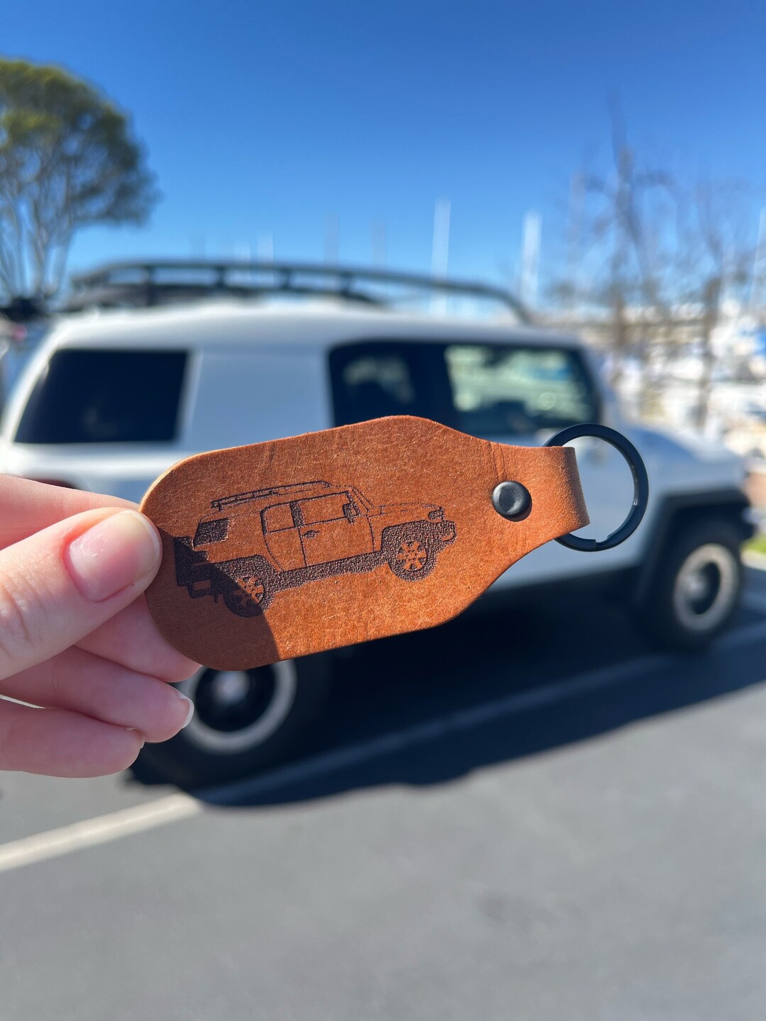 Fj Cruiser Leather Keychain - Etsy