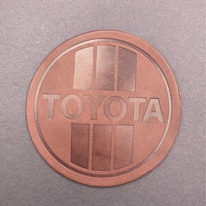Retro Toyota Logo Coasters Leather Coasters Toyota Logo - Etsy