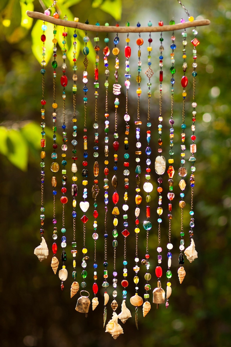 Sun Catcher, Light Catcher, Murano, Wire Art, Wind Chime, Glass, Shell ...