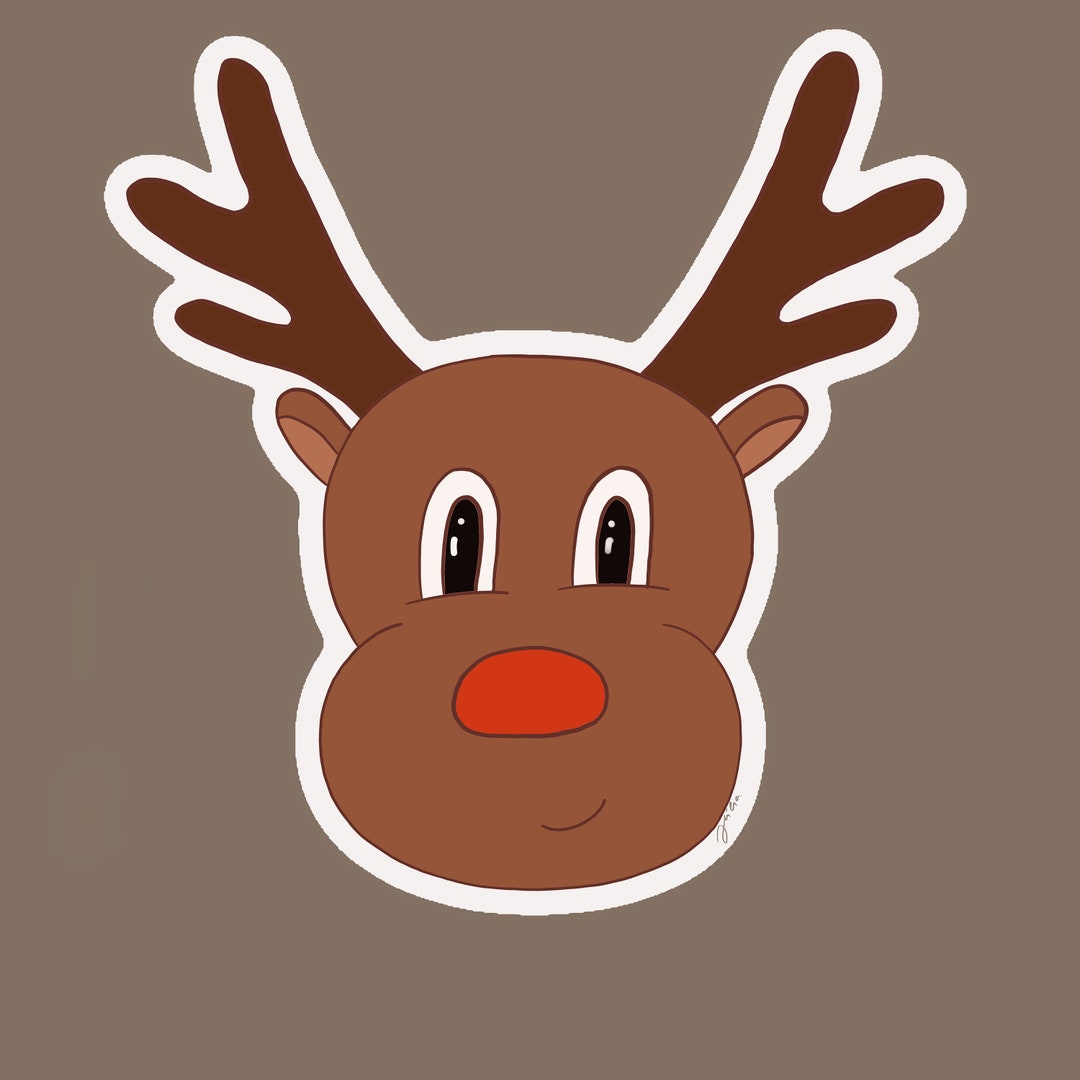 Rudolph Sticker - Etsy