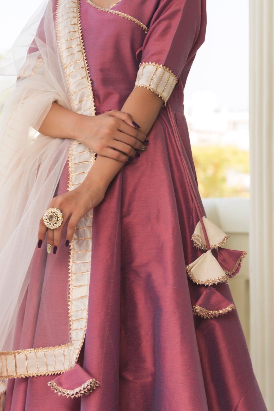 Cotton Silk Purple Angrakha - Etsy