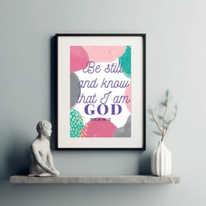 Be Still and Know That I Am God,psalm 46:10, Instant Download, Bible ...