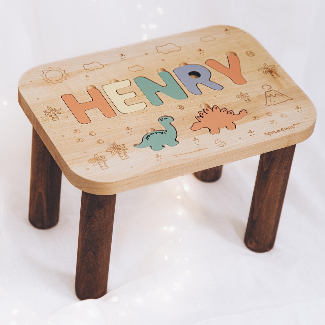 First Christmas Gift. Stool for Toddlers. Wooden Name Stool ...