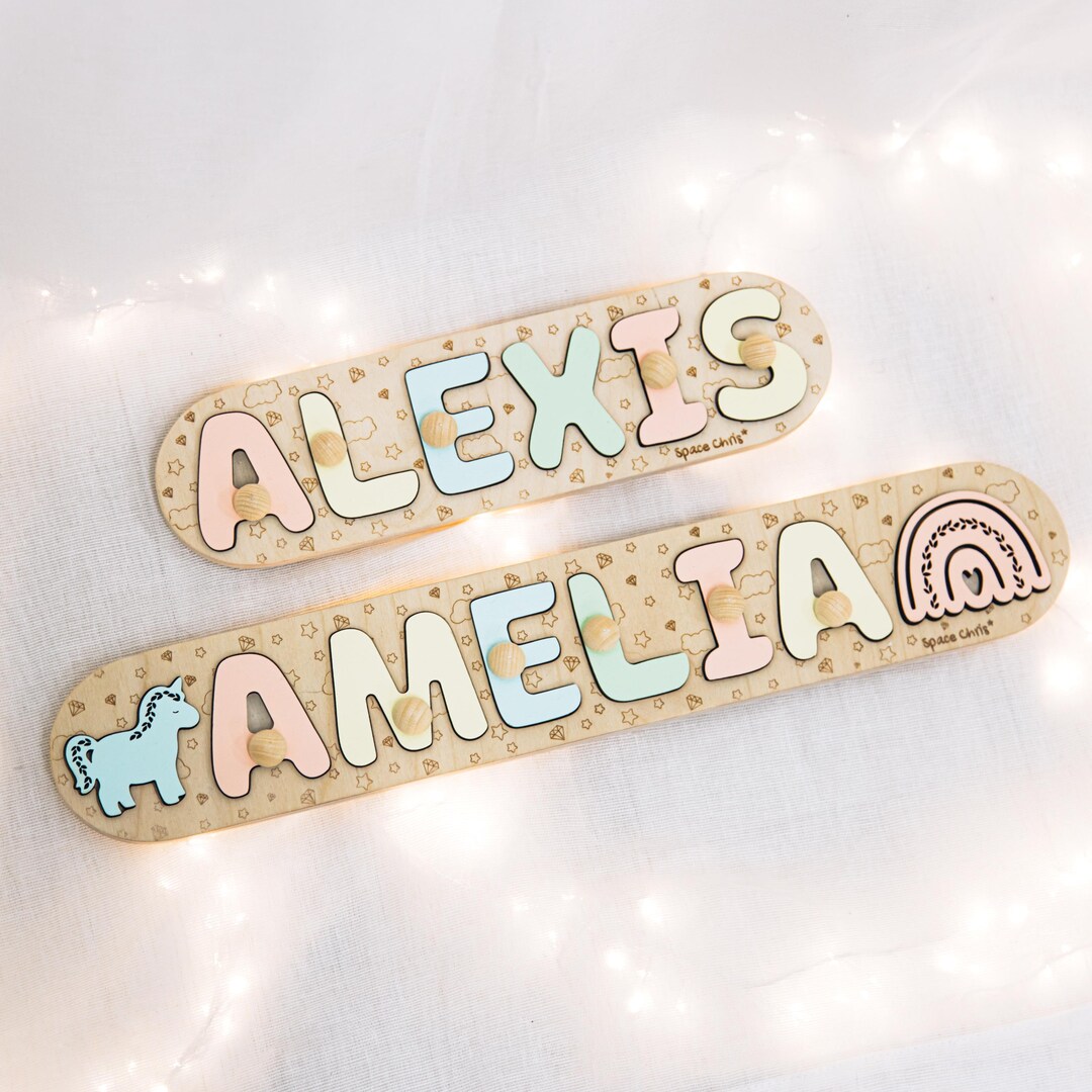 Name Puzzles for Toddlers and Baby Baby Shower Baptism 1st Birthday ...